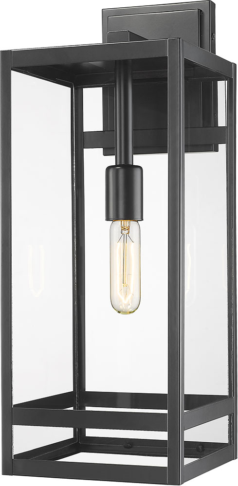 Z-Lite 596B-BK Nuri Contemporary Black Exterior Sconce Lighting - ZLT-596B-BK