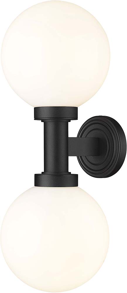 Z-Lite 597M2-BK Laurent Contemporary Black 8" Outdoor Sconce Lighting - ZLT-597M2-BK