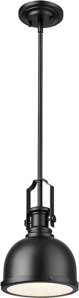 Z-Lite 725MP-MB Melange Modern Matte Black Mini Hanging Pendant ...