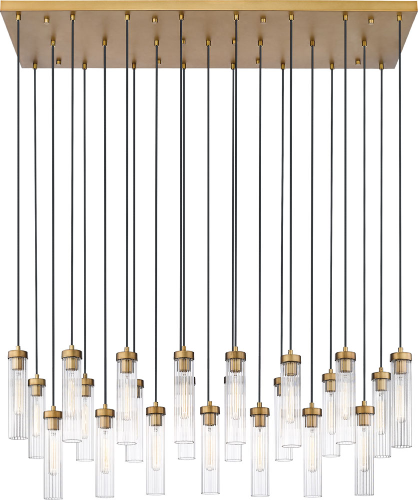 Z-Lite 740P-23L-RB Beau Modern Rubbed Brass 54" Multi Pendant Lamp ...