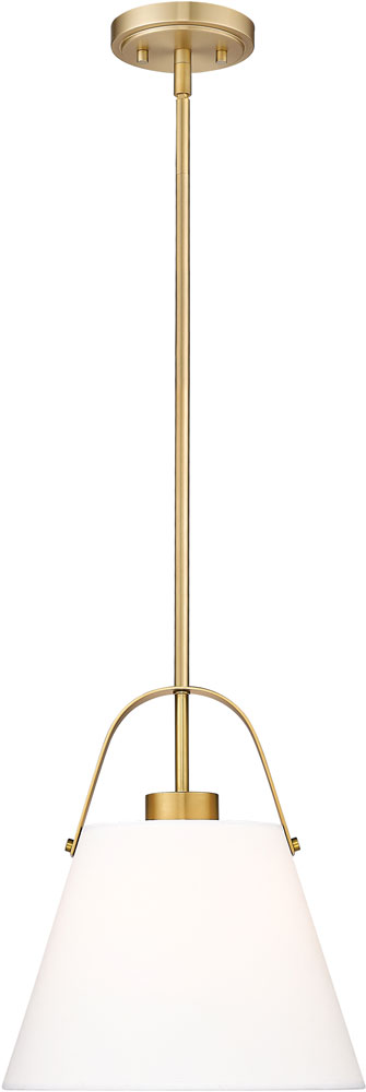 Z-Lite 743P12-HBR Z-Studio Modern Heritage Brass 12" Hanging Light ...