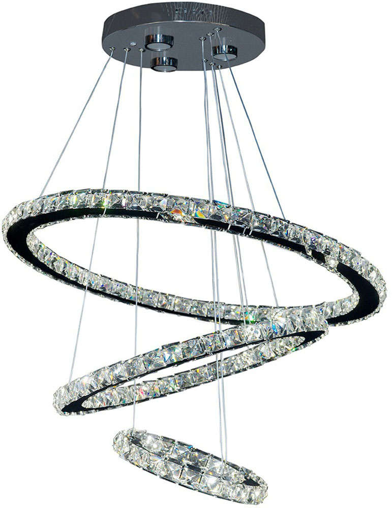 Zeev Lighting CD10131/LED/CH-D Blair Chrome LED Multi Ceiling Light ...