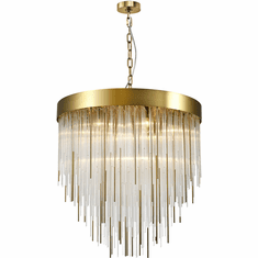 Zeev Lighting MP40050/1/AGB Waterfall Modern Aged Brass Mini Hanging ...
