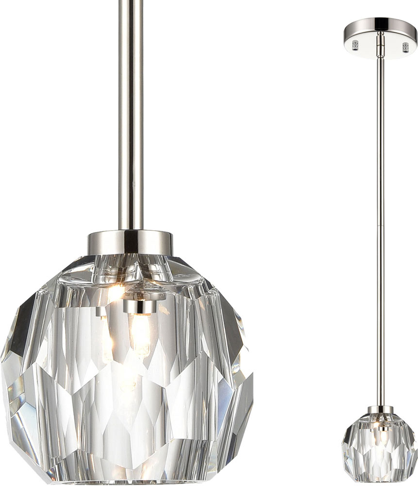 Zeev Lighting MP40036/1/PN Parisian Contemporary Polished Nickel Mini ...