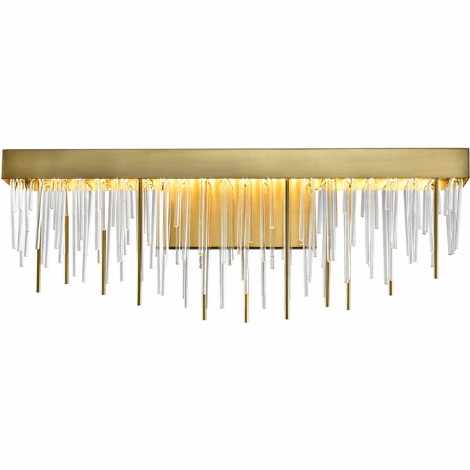 Zeev Lighting VL10001/LED-24/AGB Waterfall Contemporary Aged Brass LED ...