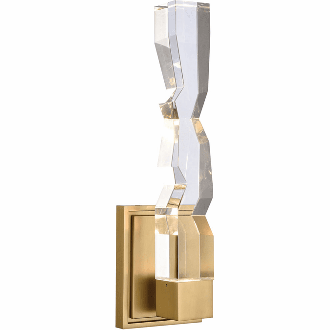 Zeev Lighting WS11309/LED-1/2x2/AGB Mamadim Aged Brass LED Wall Sconce ...