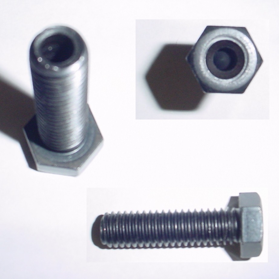 1/2-13 Hollow Bolt - Top Plate Threaded Cable Retainer Bolt