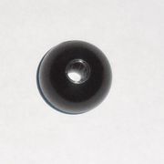 1" Diameter Cable Stopper Ball - Black Nylon (1/4" hole)