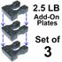 2.5 LB Weight Stack Add-on Weight - Set of 3 Stackable Plates for ...