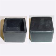 2" x 2" Rubber End Caps Foot Stops - Closed End - In Stock