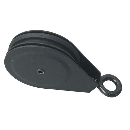 3" OD Nylon Cable Pulley Block with Steel Bracket and Swivel Eyelet