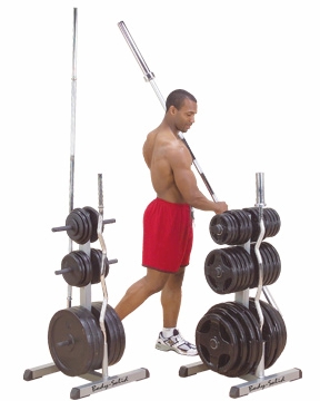 Body Solid Olympic Plate Tree and Bar Rack