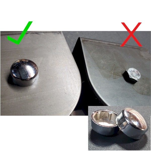 Chrome ABS Plastic Disk-Shaped Hex Bolt Cover Cap for 7/16" Diameter ...