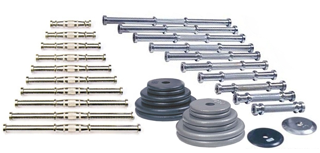 Dumbbell Component Parts | SDH Handles - End Plate Caps - Weight Plates