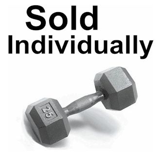 Hex Dumbbells Gray Cast Iron 25 lbs