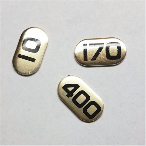 Individual Gold Number Sticker - Printed with Pounds Only