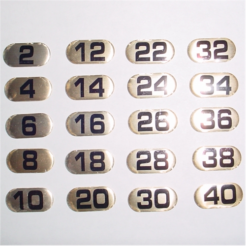 Kilogram Number Sticker Decal Set 2 kg - 40 kg (2 kg Increments