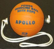 Medicine Balls - Rubberized with Rope Tether