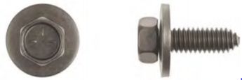 5/16-18 x 1" (1/2" Hex) Black Hex Head Body Bolts (#9249)