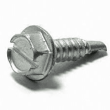 8-18 X 3/4 HWH SLOTTED SELF-DRILL (TEK) SCREWS ZINC (1,000/BOX)
