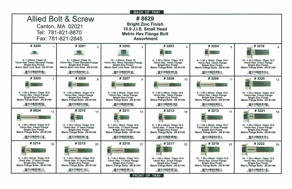 Metric Hex Flange Bolt Assortment (#8629)