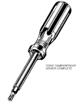 T-10 TORX ® PIN HEAD DRIVER COMPLETE WITH BIT