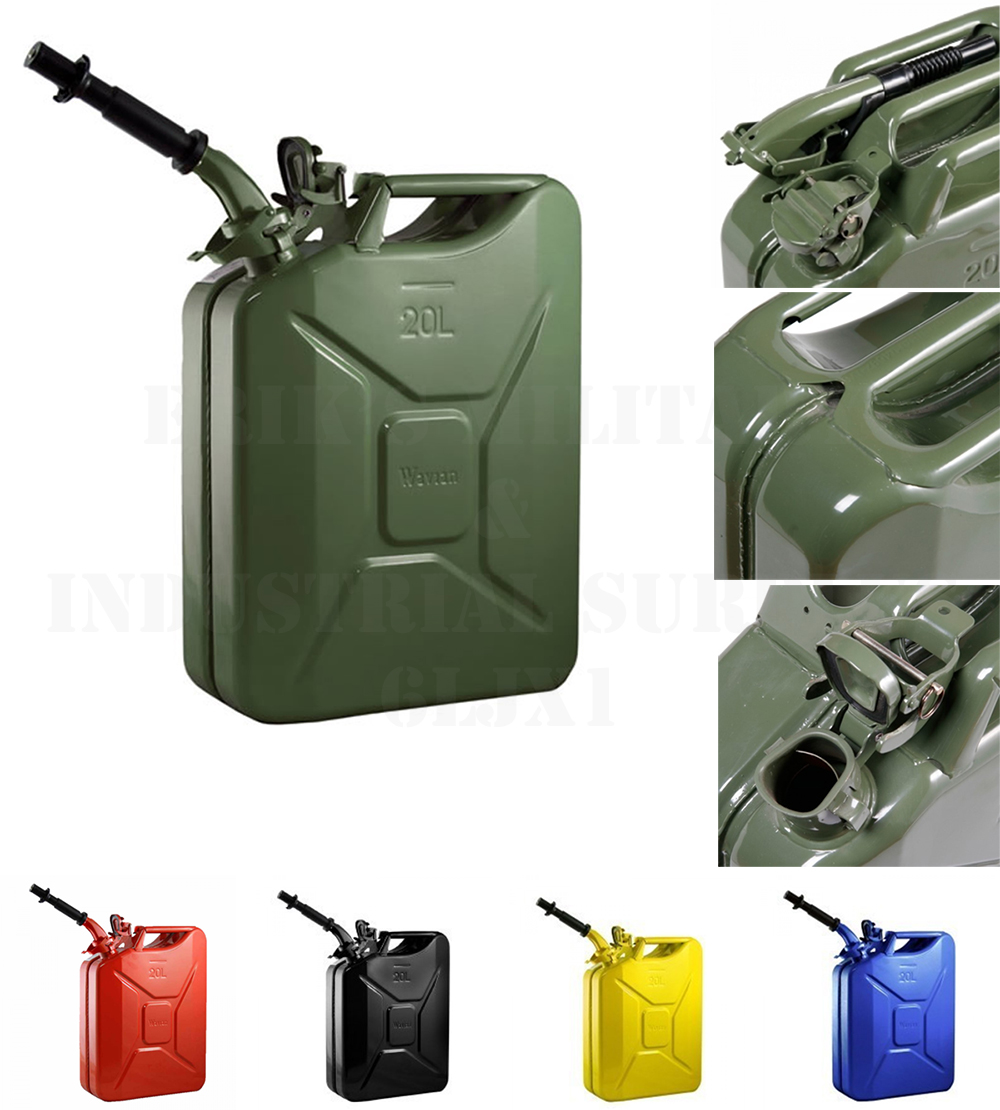 5.3 Gallon (20 Liter) Metal Fuel Can / Jerry Can / Jeep Can / With ...