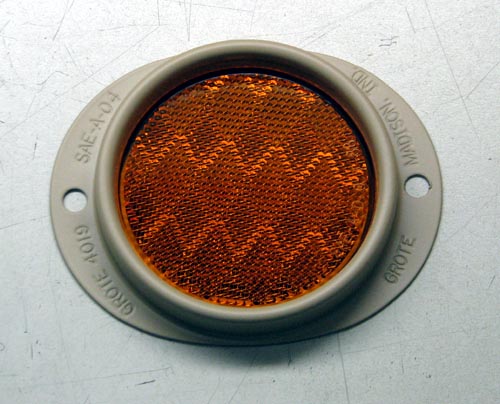 Amber Reflector, 3 Inch Lens, Desert Tan Metal Frame, MS35387-2-T