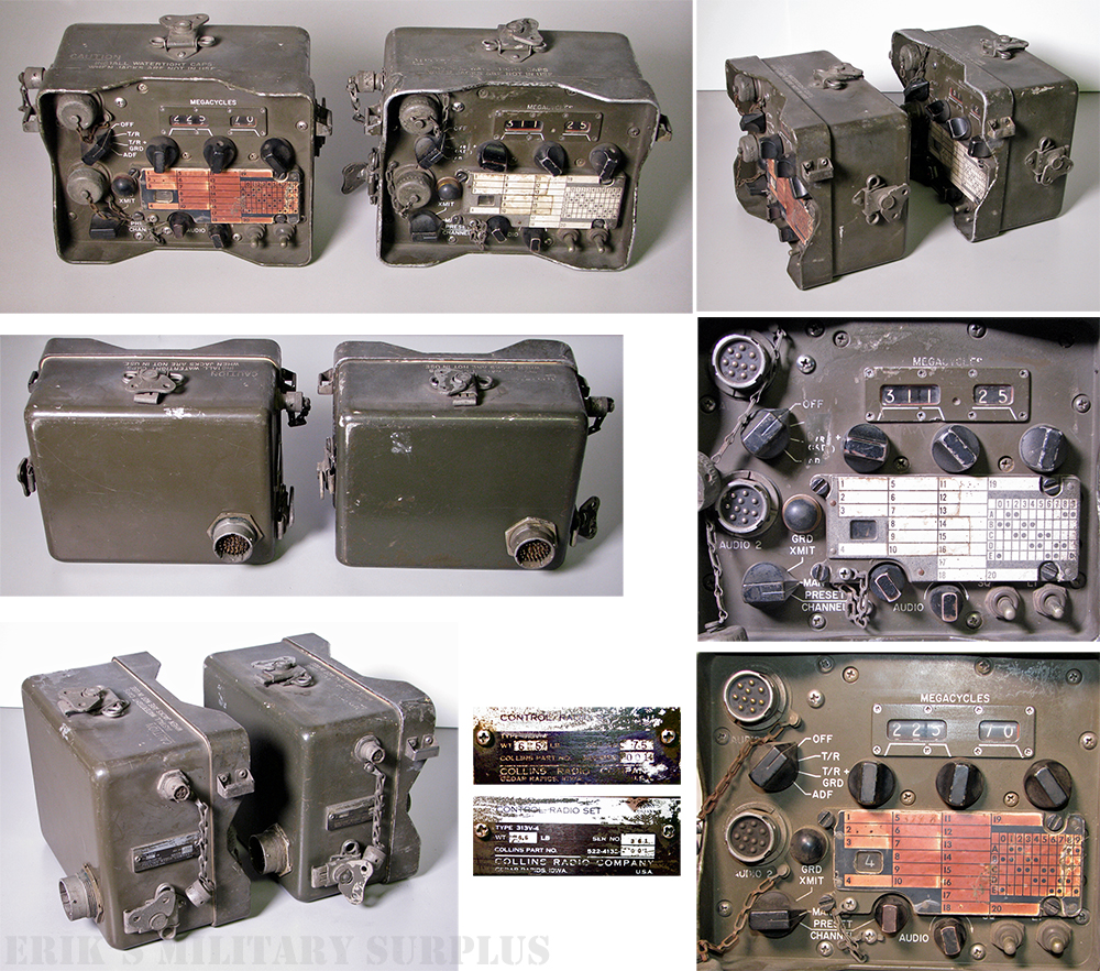 Collins Radio Control (two units) 313V-4 / 522-4132-001