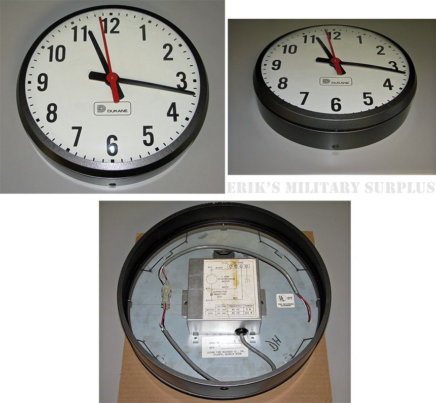 Dukane 12Hr Secondary Clock, Wall Mount