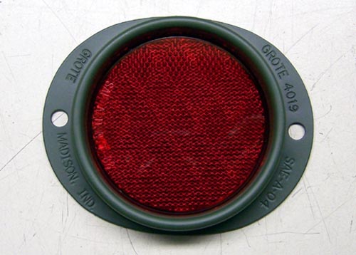 Red Reflector, 3 Inch Lens, 383 Green Metal Frame, MS35387-1 / AA52428-1