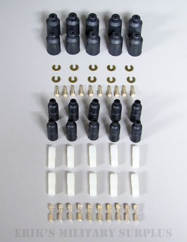 Rubber Shell Connectors, (qty 20) MS27144-1 and MS27142-2