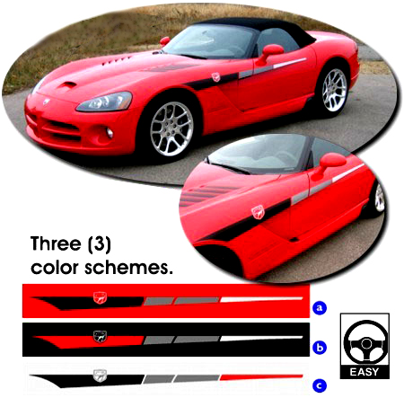 2003-2010 Dodge Viper Body Side Graphic Kit 1