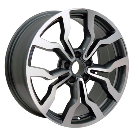 18" Fits Audi R8 Replica Wheels - Gunmetal With Machined Face 18x8 SET