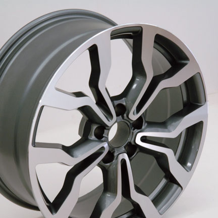 18" Fits Audi R8 Replica Wheels - Gunmetal With Machined Face 18x8 SET