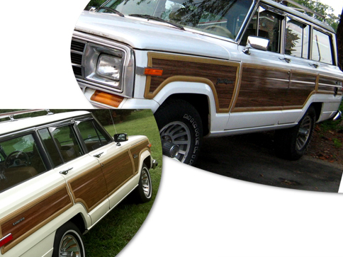1981-1991 Jeep Grand Wagoneer Wood Panel Graphics Kit ATD-JEEPGDWGNGRPH010