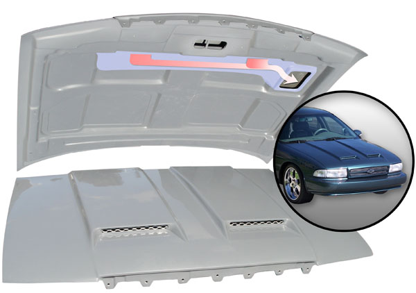 1991-1996 Chevrolet Caprice Ram Air Hood