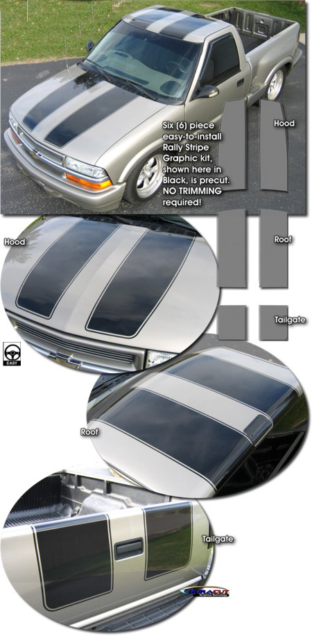 1994-2005 Rally Stripe Graphic Kit 1 for Chevrolet S10 - GMC Sonoma