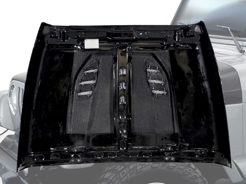 1997-2006 Jeep Wrangler Carbon Fiber DriTech Power Dome Hood
