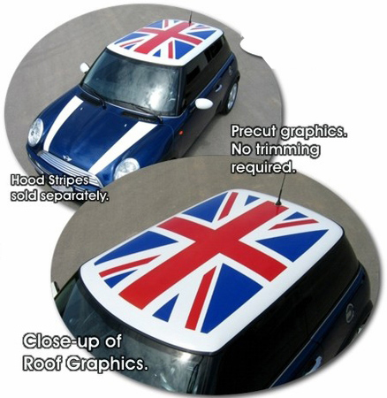 2001-2012 MINI Cooper Roof Graphics 1 - Union Jack Flag