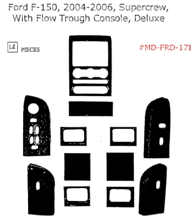 2004-2008 Ford F-150 Supercrew, w/ Flow Through Console, Deluxe Molded ...