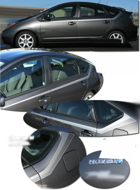2004-2010 Toyota Prius Body Side Graphics Kit 1