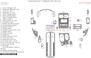 2005-2007 Chevrolet Corvette Dash & Interior Trim Kits