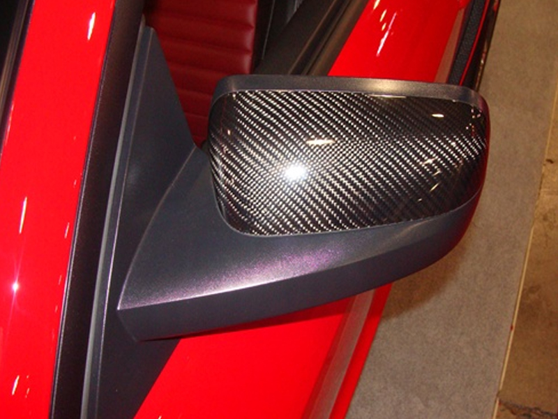 2005-2009 Ford Mustang Carbon Fiber Mirror Cover TC10024-LG32