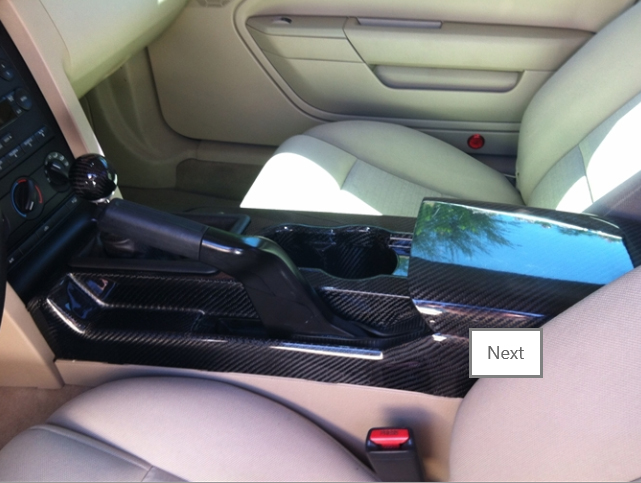 2005-2009 Mustang Carbon Fiber LG95 Center Console (V6/GT/GT500)