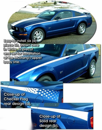 2005-2009 Ford Mustang Body Side Graphic Kit 6 FRDMSTNGGRPH28