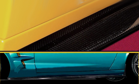 2005-2013 Chevrolet Corvette C6 Carbon Fiber ZR Style Side Skirts