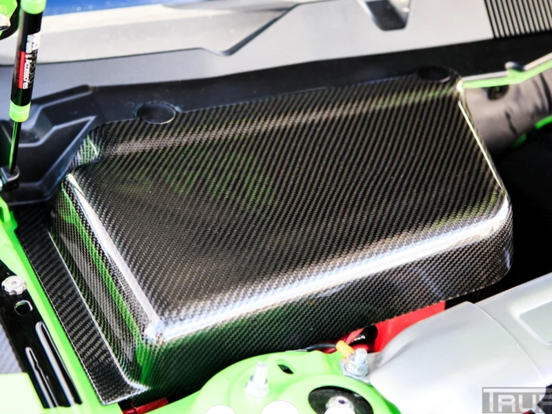 Mustang Carbon Fiber Battery Cylinder Cover Kit Carbon Fiber