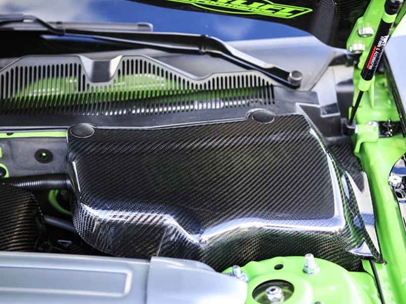 Mustang Carbon Fiber Battery Cylinder Cover Kit Carbon Fiber