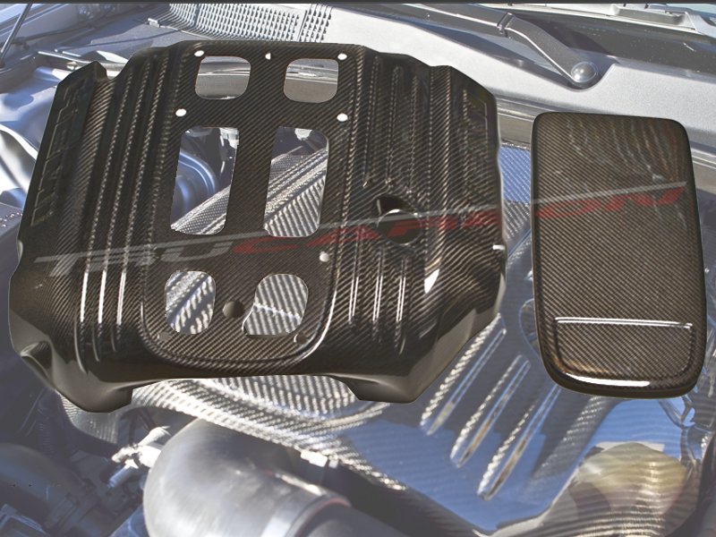 2005-2016 Dodge Charger Carbon Fiber 5.7 Engine Cover TC010-LG114